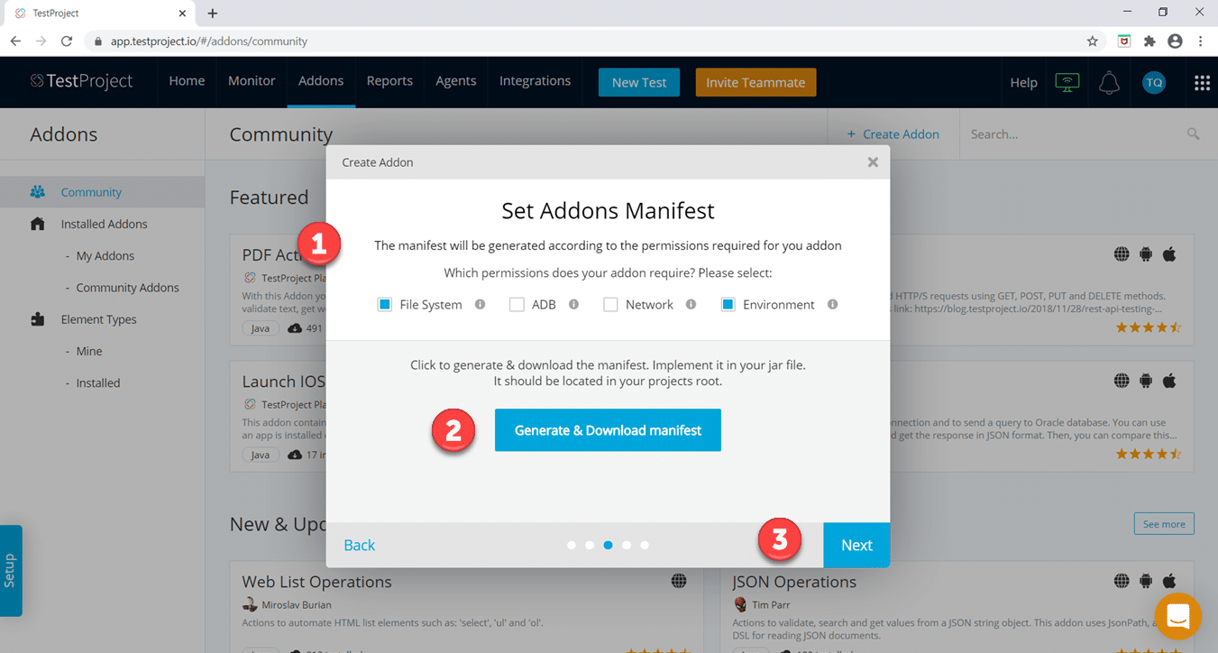 How To Create And Use Custom Addons In Testproject